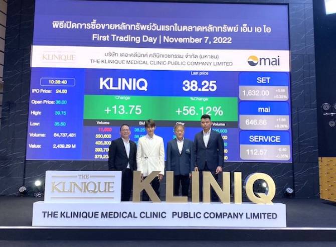 บ้านเมือง - EKH ร่วมแสดงความยินดี KLINIQ เข้าเทรด mai