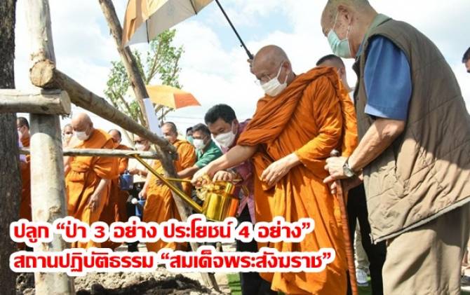 บ้านเมือง - “สมเด็จพระมหาวีรวงศ์-ปลัดมท.-ขรรค์ชัย" ร่วมปลูก “ป่า 3 ...