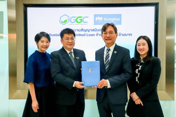 บ้านเมือง - GGC - กรุงไทย ลงนาม Sustainability-Linked Loan 2,000 ล้านบาท ตอบโจทย์ธุรกิจยั่งยืน